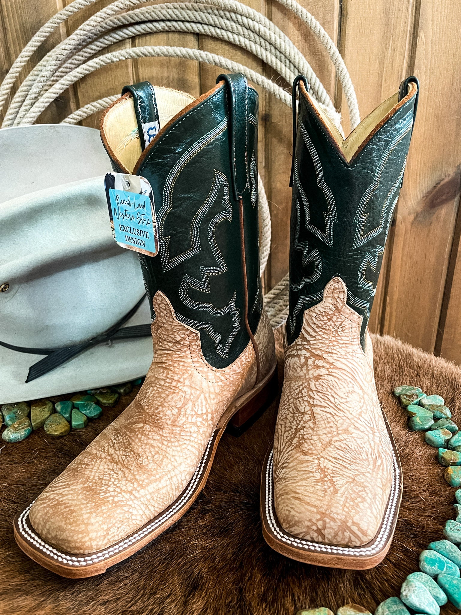 Anderson Bean Tan Washed Shrunken Shoulder Square Toe Boots | Ranch ...